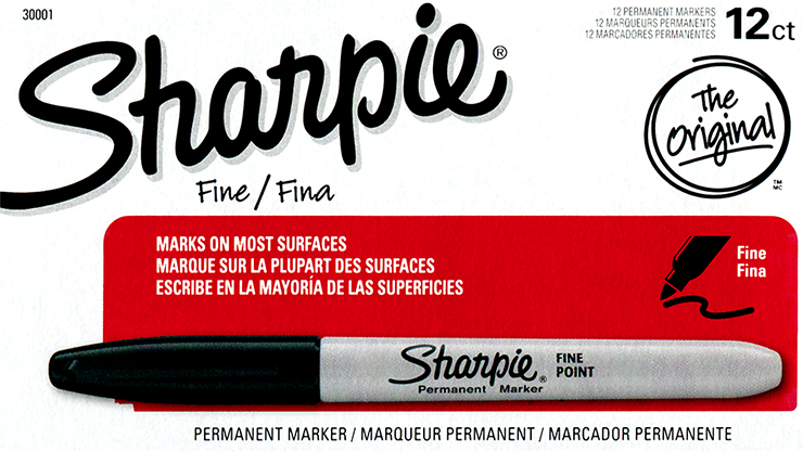 (Ungimmicked) Fine-Tip Sharpie (Black) box of 12 by Murphy's Magic Sup ...